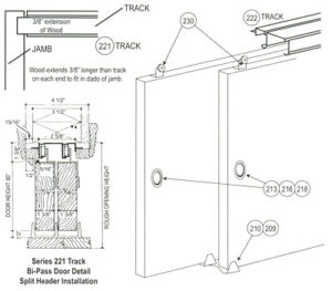 Split-Header ByPass Track & Hardware - DLP Pressrite