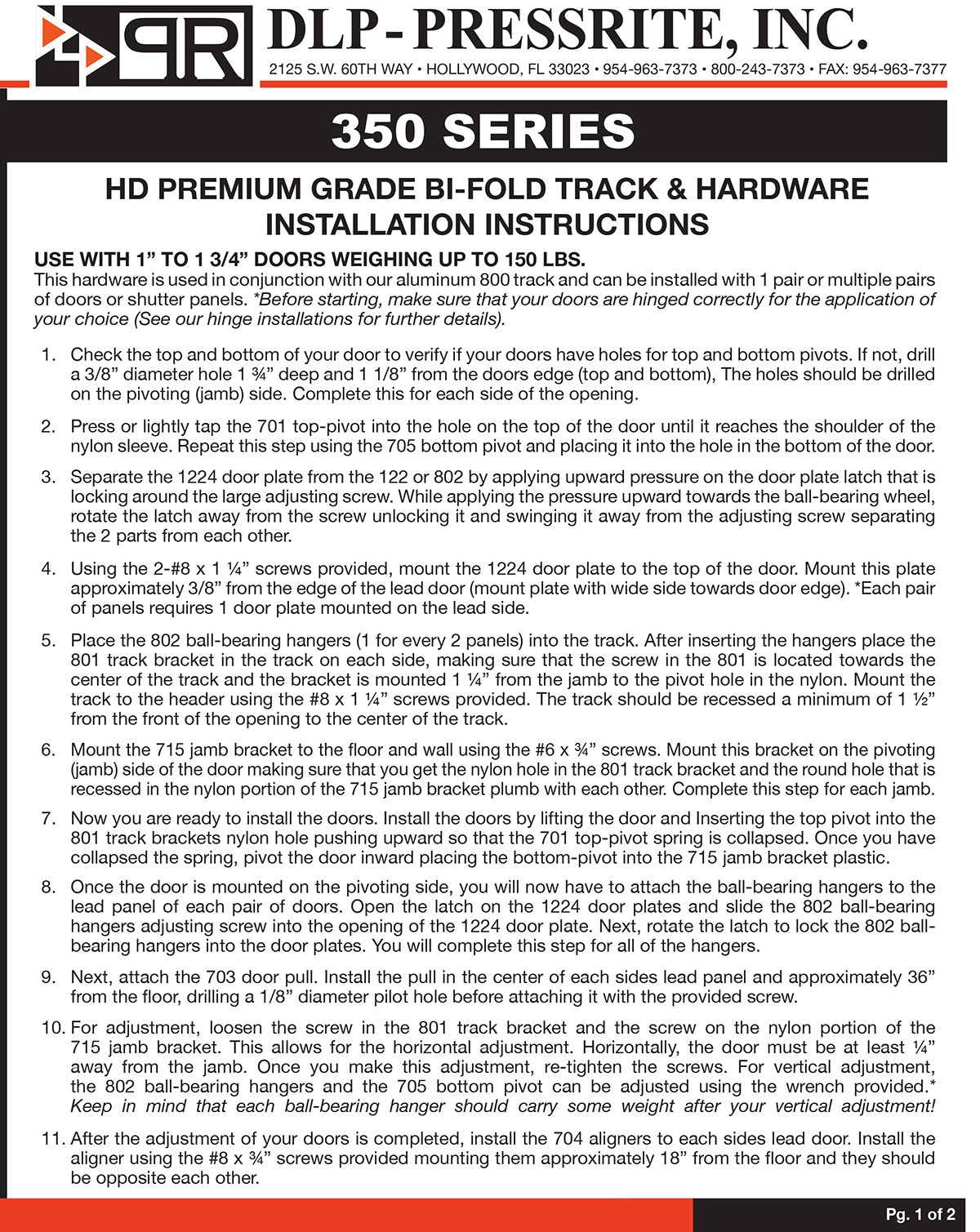 Installation - DLP Pressrite